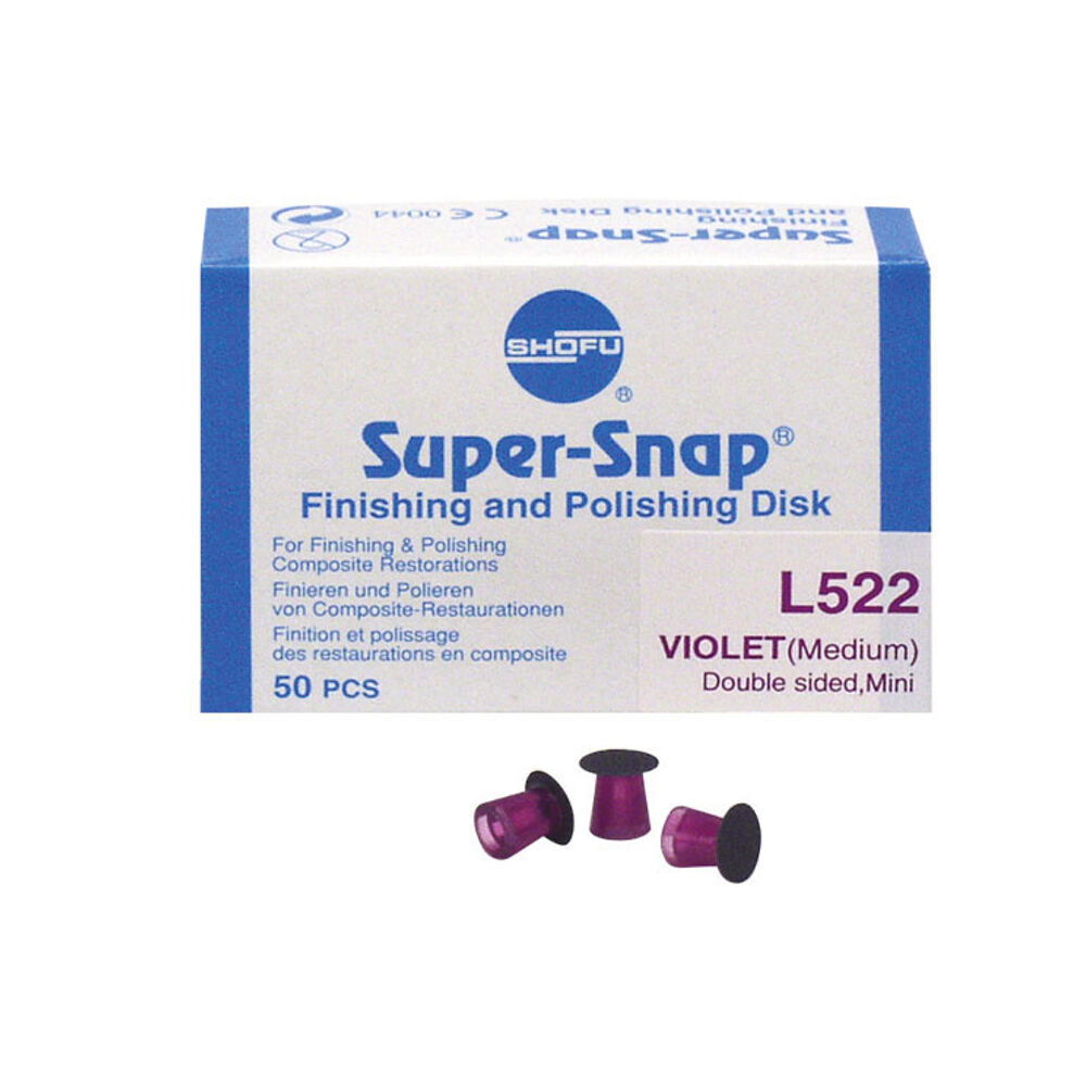 Super-Snap vidutiniai maži L522, dvipusiai violetinės sp. 1 x 50 vnt. — LT1