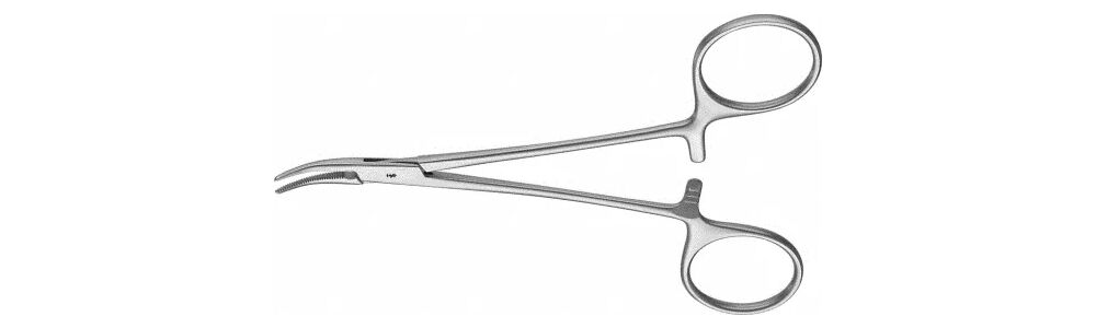 Aesculap chirurginės žnyplės Mosquito 12,5cm lenktos 1 x 1 vnt. — LT1